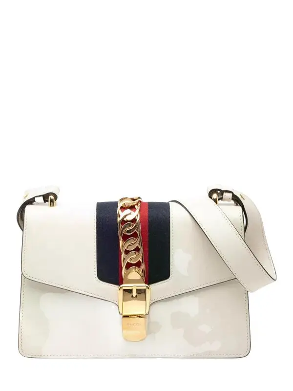 Gucci Sylvie Web Satchel - White