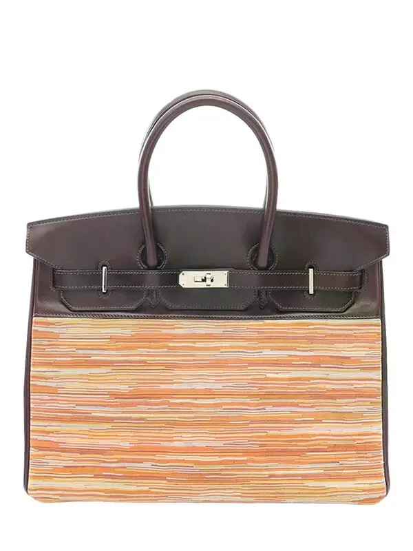 Hermès 2003 Veau Barenia And Vibrato Birkin Retourne 35 Handbag - Brown