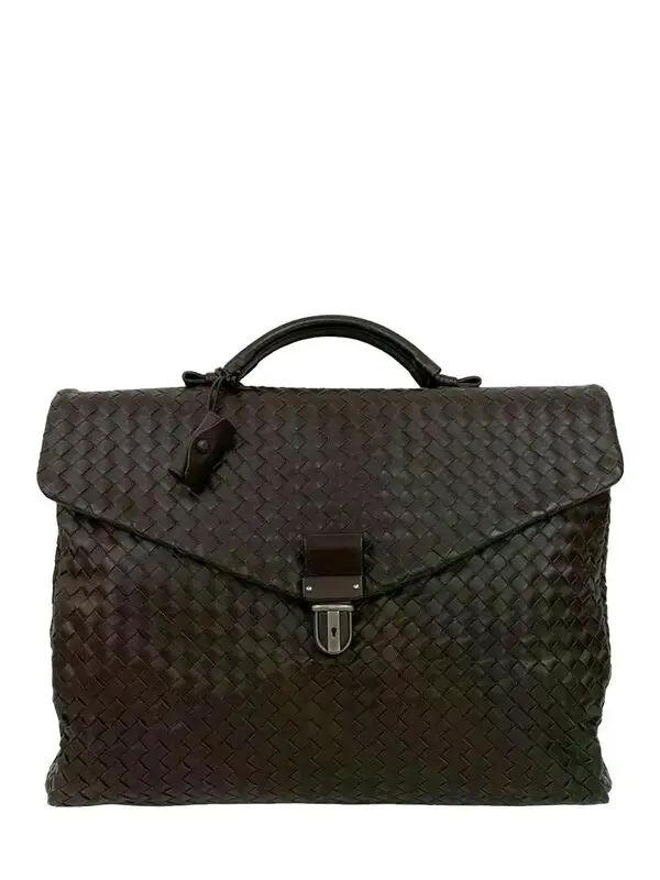 Bottega Veneta Nappa Intrecciato Briefcase - Brown