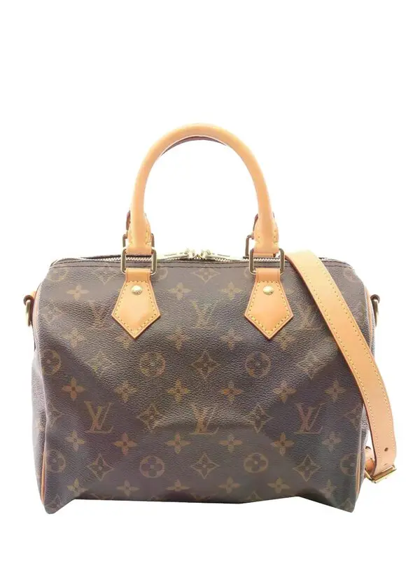 LOUIS VUITTON 2019 Monogram Speedy Bandouliere 25 Satchel - Brown