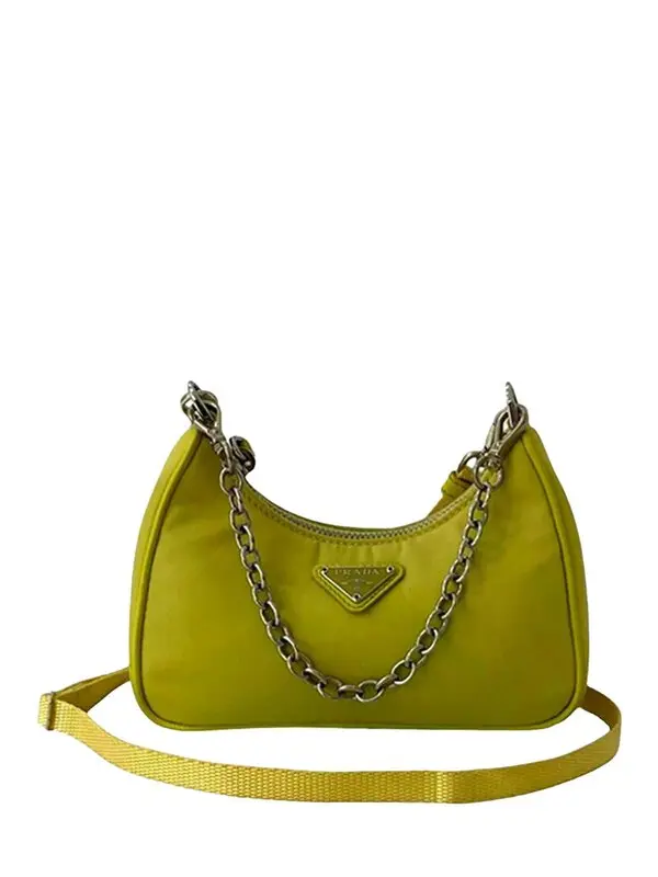 Prada Re-edition 2005 Mini Tessuto Satchel - Yellow