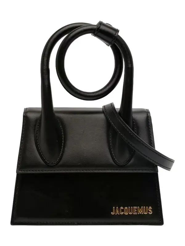 Jacquemus Leather Le Chiquito Noeud Satchel - Black