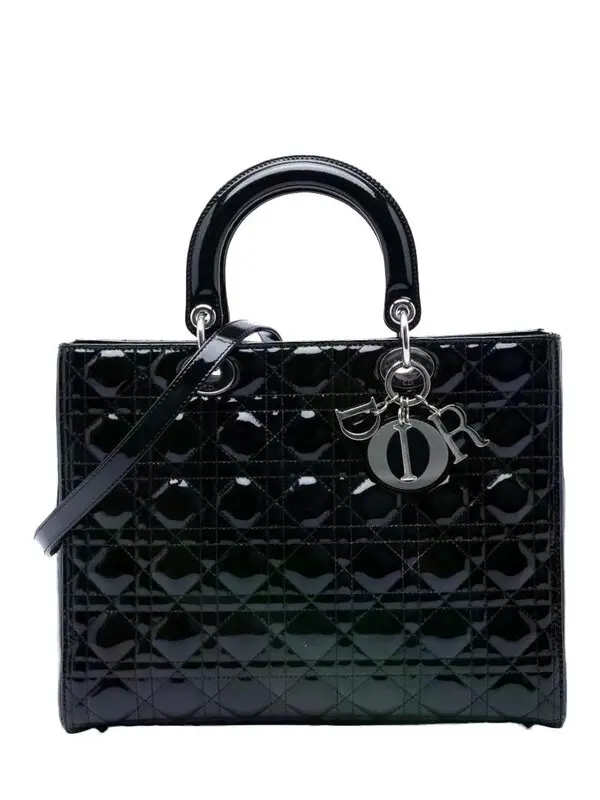 Dior 2010 Large Cannage Lady Satchel - Black