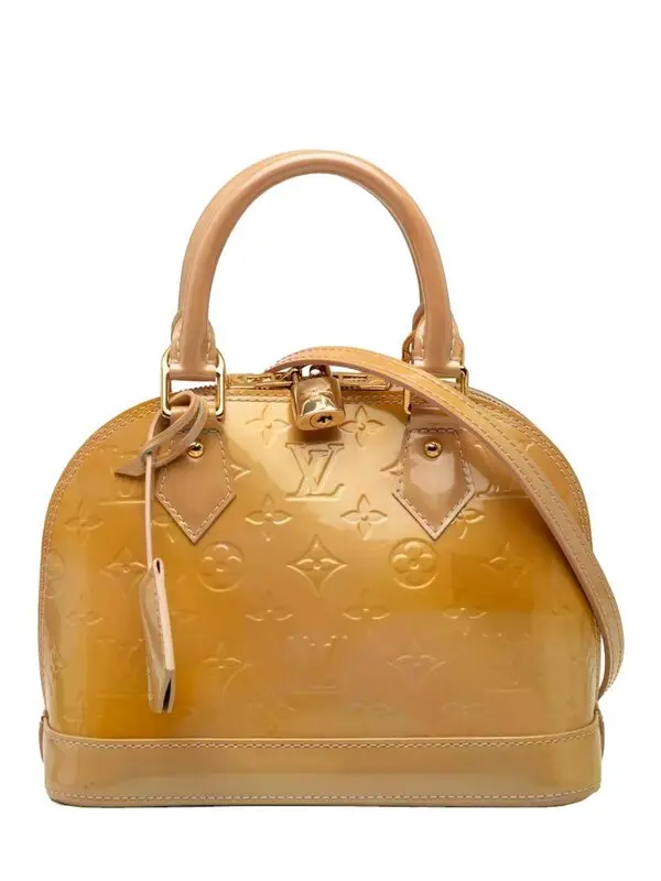 LOUIS VUITTON 2010 Monogram Vernis Alma Bb Satchel - Brown