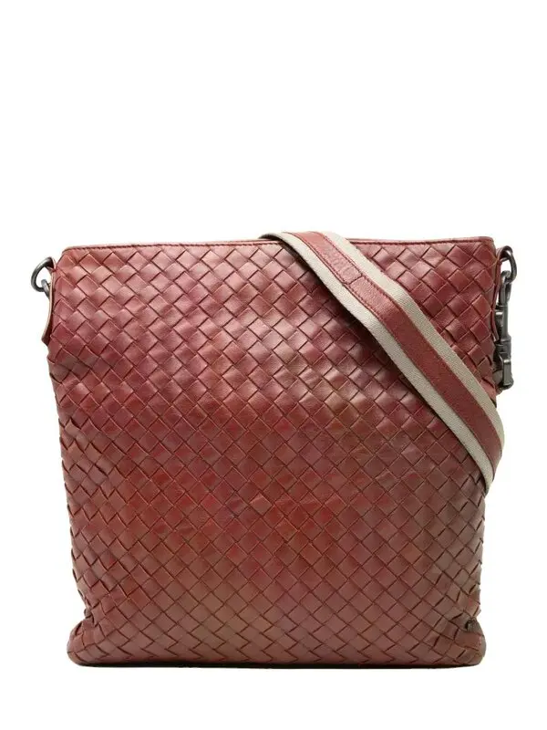 Bottega Veneta 2011 Nappa Intrecciato Vn Crossbody Bag - Red