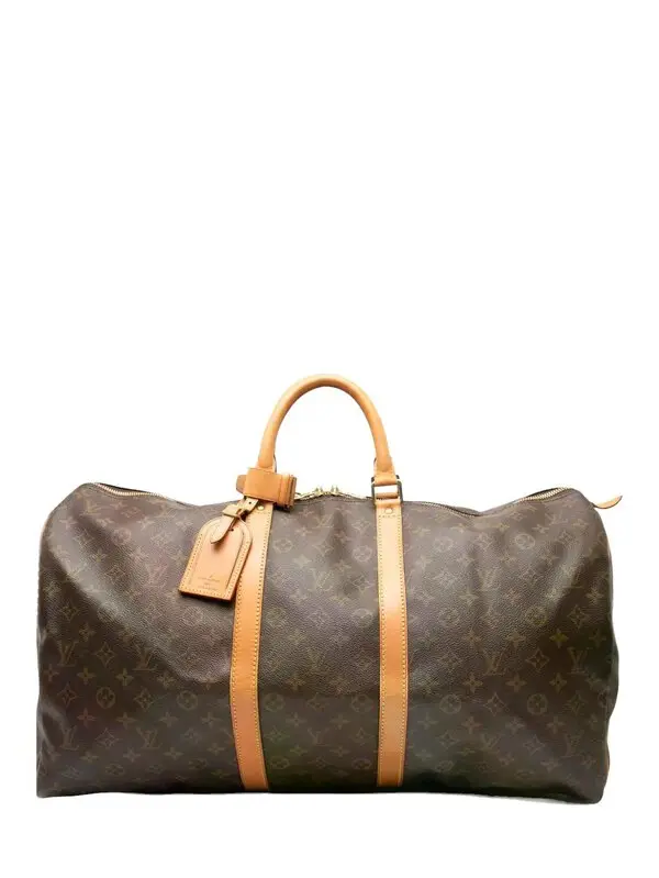 LOUIS VUITTON 1994 Monogram Keepall 55 Travel Bag - Brown