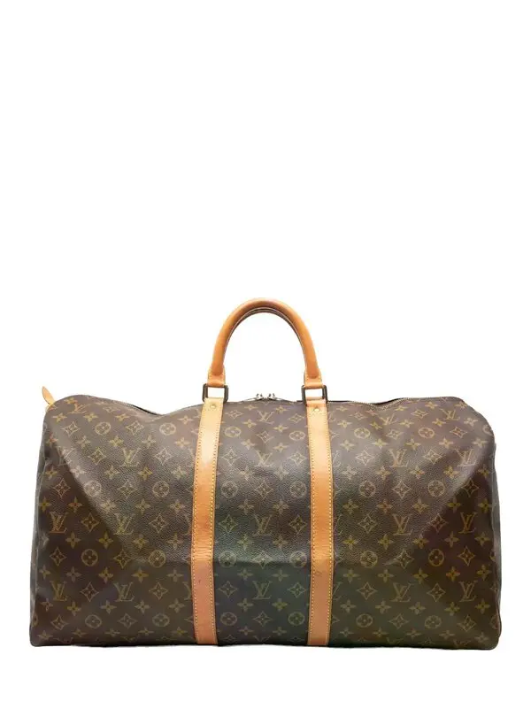 LOUIS VUITTON 1995 Monogram Keepall 55 Travel Bag - Brown