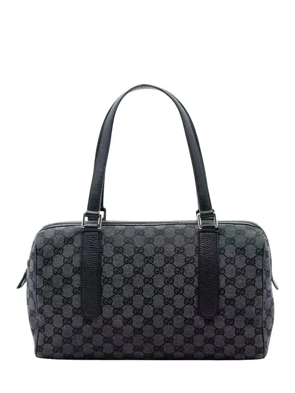 Gucci Gg Canvas Boston Bag - Grey
