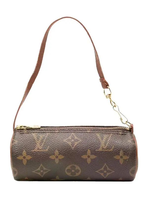 LOUIS VUITTON 1990-2025 Monogram Papillon Pochette Handbag - Brown
