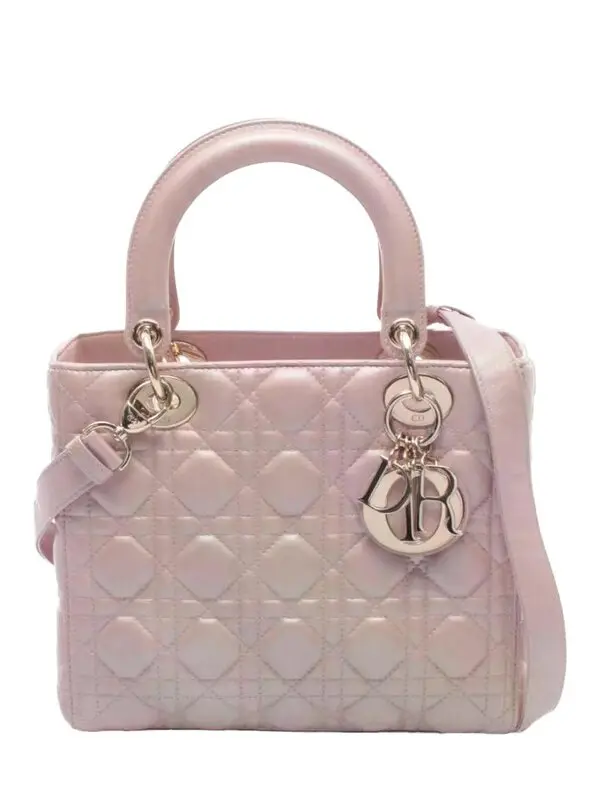 Dior Lady Medium Satchel Lambskin Cannage - Pink
