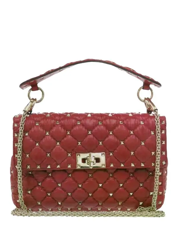 Valentino Garavani Rockstud Spike Satchel Medium Nappa 2010-2025 - Red