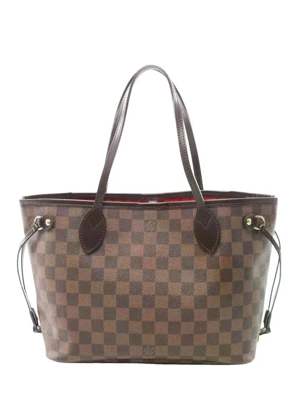 LOUIS VUITTON Damier Ebene Neverfull Pm Tote Bag - Brown