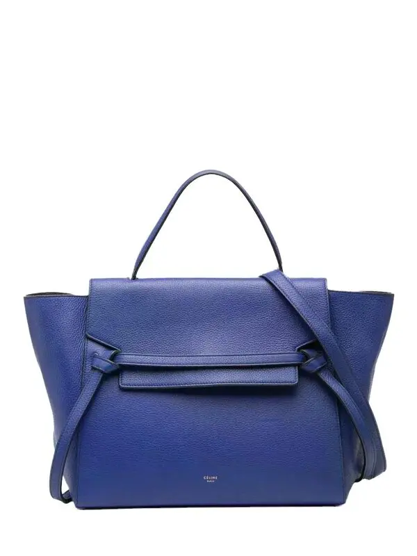 Celine Mini Leather Belt Bag Satchel - Blue