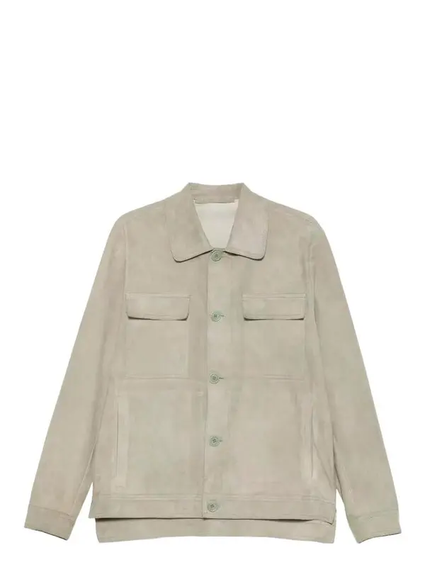 SALVATORE SANTORO Leather Shirt - Green