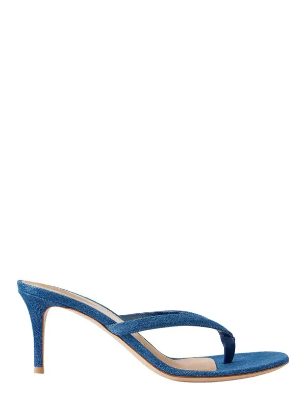 GIANVITO ROSSI Calypso 70 Denim Sandals - Blue