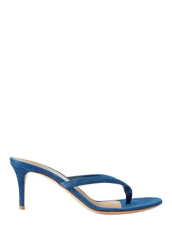 GIANVITO ROSSI Calypso 70 Denim Sandals - Mid Denim
