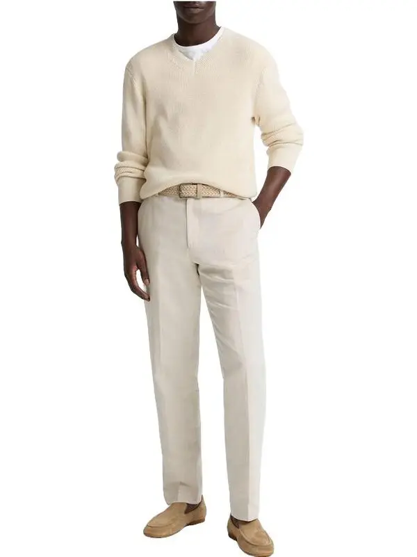 Vince Linen-cotton Classic Pant - White