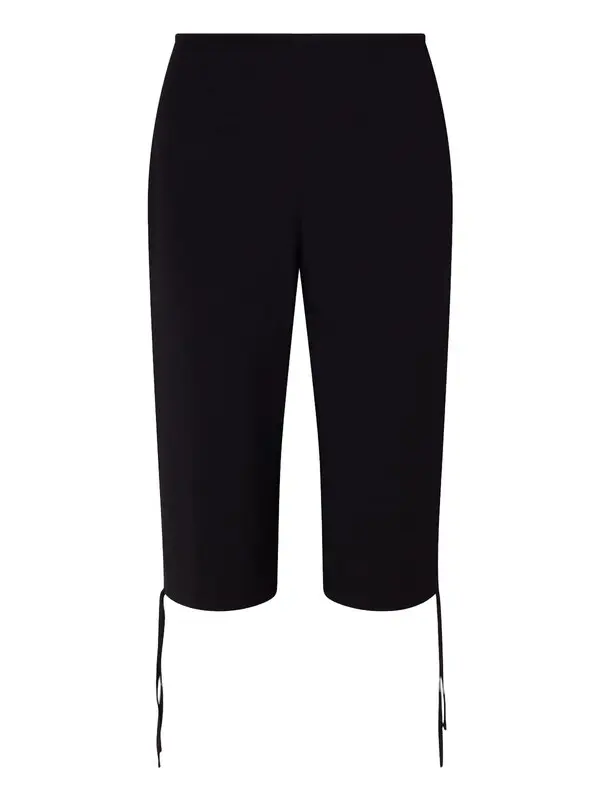 COLLEEN ALLEN Theatre Cropped Stretch-crepe Capri Pants - Black