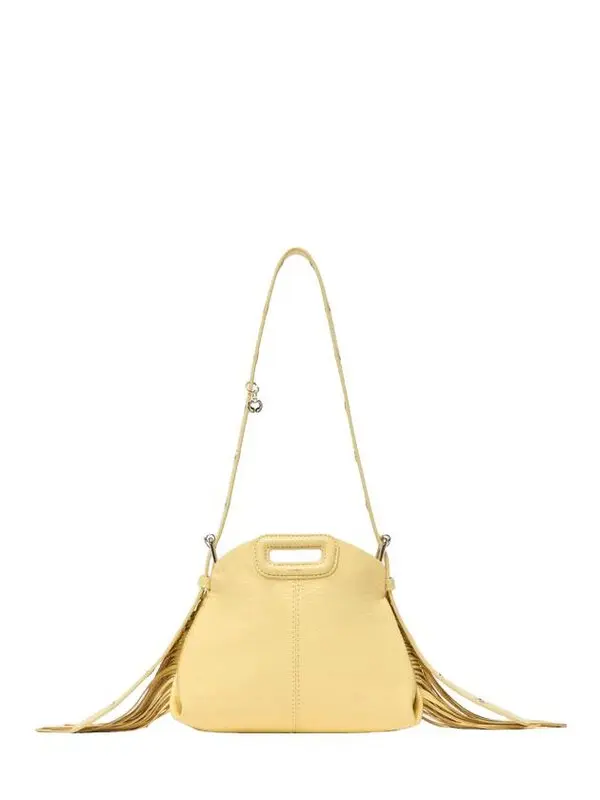 Maje Matte Crackle Miss M Mini Bag - Yellow