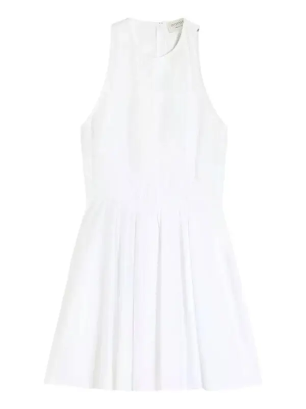 Sportmax Pleated Mini Dress - White