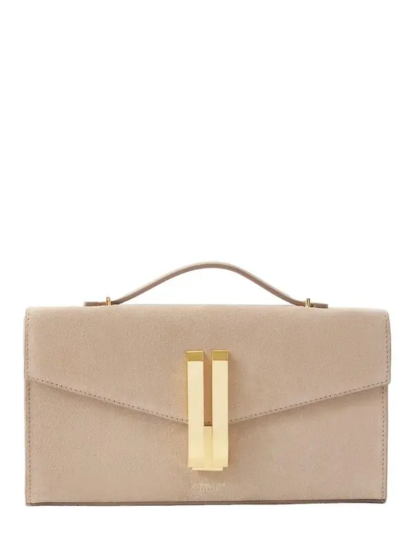 DEMELLIER The Vancouver Suede Clutch - Neutrals