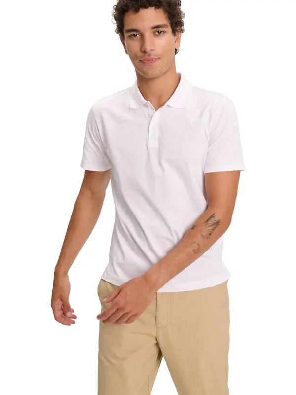 ATM Anthony Thomas Melillo Classic Jersey Polo T-shirt Cotton - White