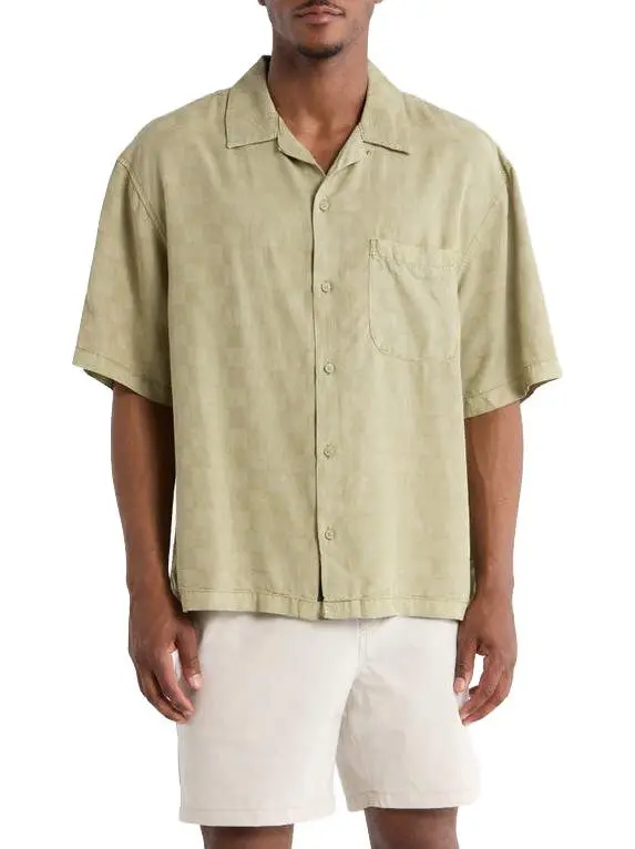 VANS Van Doren Check Button-up Camp Shirt - Soft Sage