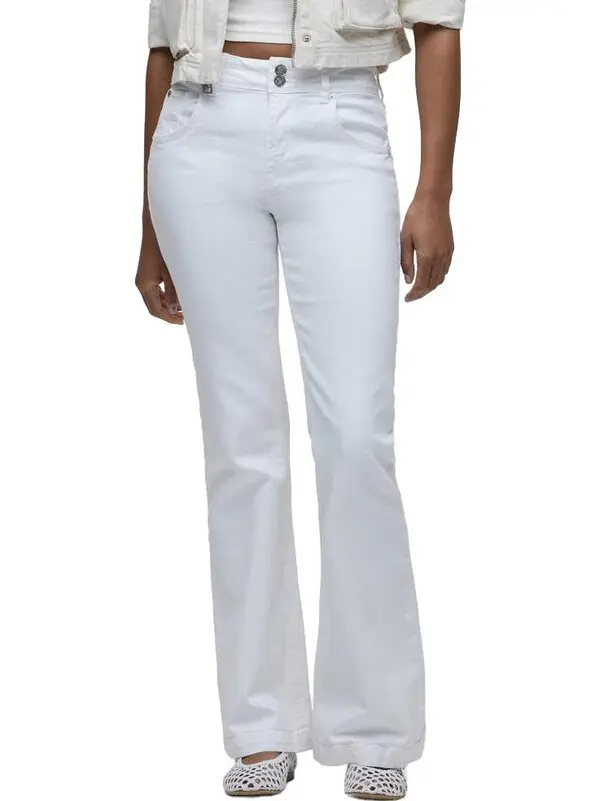 Hudson Jeans Dana Flap Pocket Flare - White