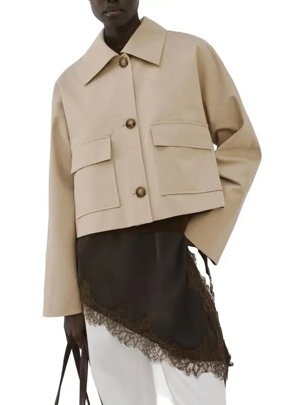 Mango Brava Cotton Jacket - Beige