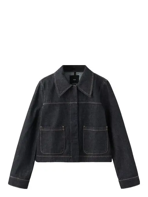 Mango Clemence Chore Jacket - Open Blue