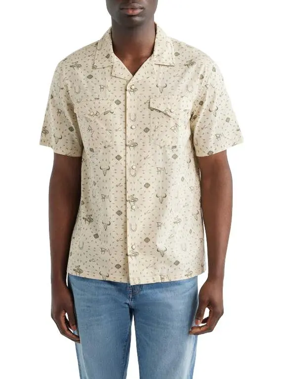 Pendleton Short Sleeve Snap-up Western Shirt - Western Tan