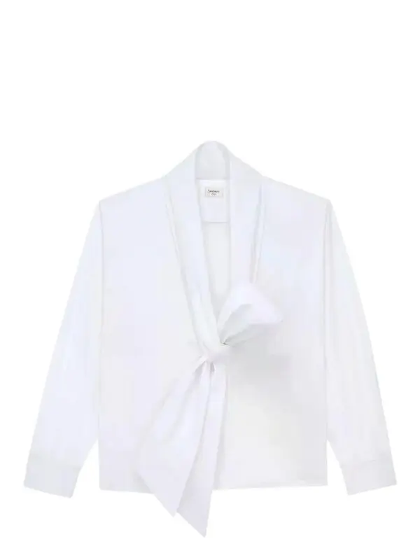 Saint Laurent Knotted-detail Shirt - White