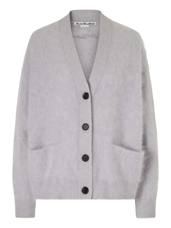 Acne Studios Cashmere V-neck Cardigan - Light Gray