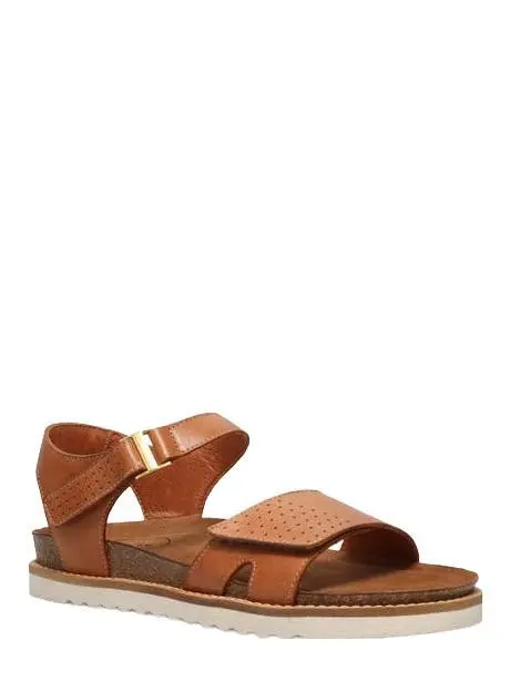 TAOS Modern Ankle Strap Wedge Sandals - Caramel
