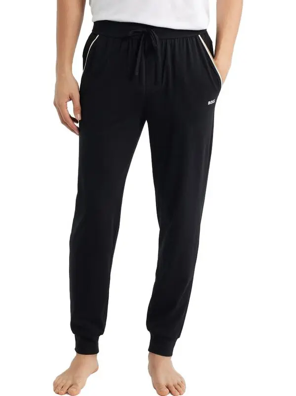 BOSS Unique Cotton Blend Pajama Joggers - Black