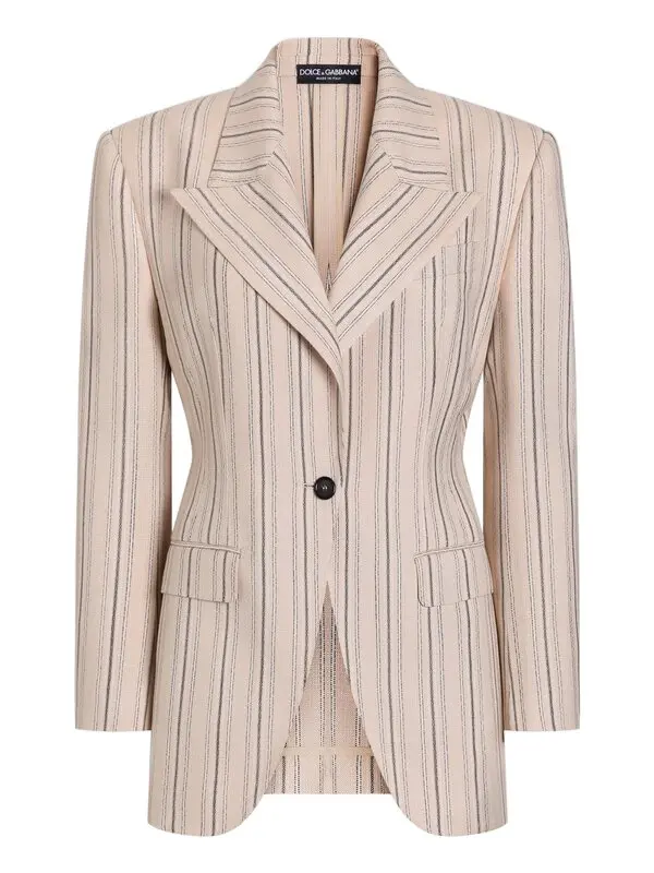 Dolce & Gabbana Single-breasted Pinstripe Jacket - Multicolor