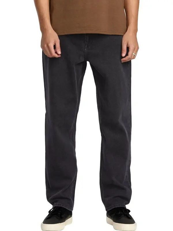 Volcom Fivedown Relaxed Tapered Denim - Fade To Black