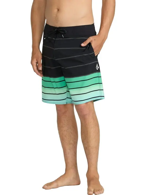 Volcom Striped Board Shorts - Black Combo