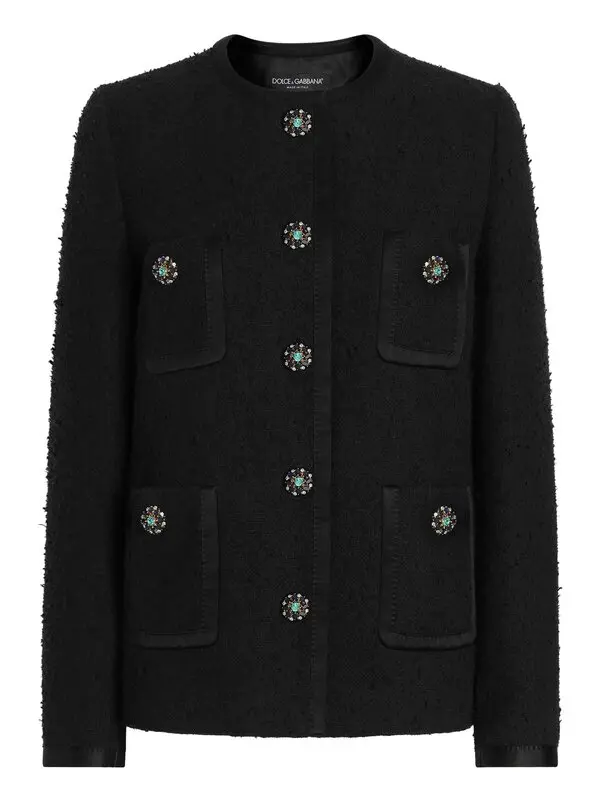 Dolce & Gabbana Rachel Basketweave Jacket - Black