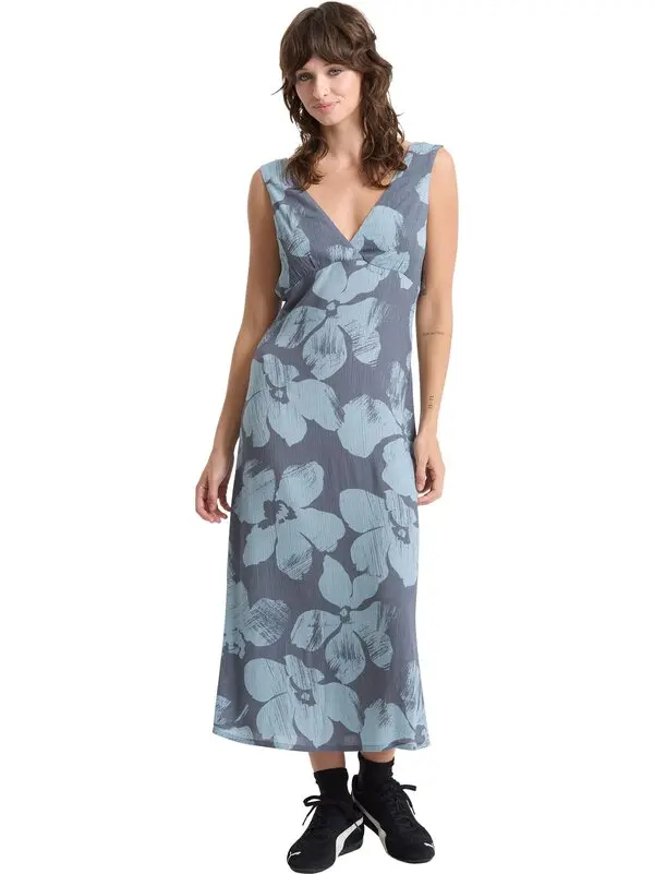 Volcom Printed Maxi Dress - Blue Sapphire