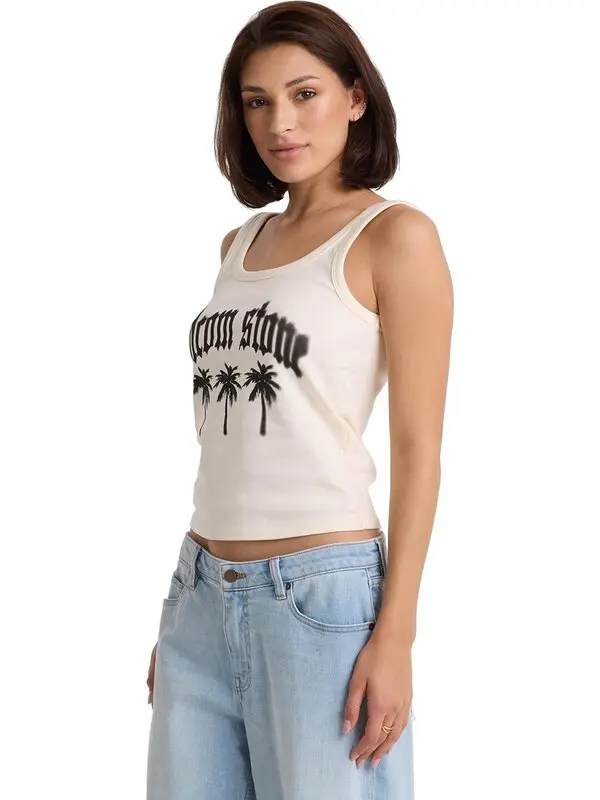 Volcom Fitted Rib Tank - Bone