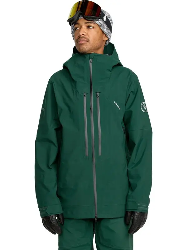Volcom Anyox Guide Gore-tex Pro Shell Jacket - Black Green