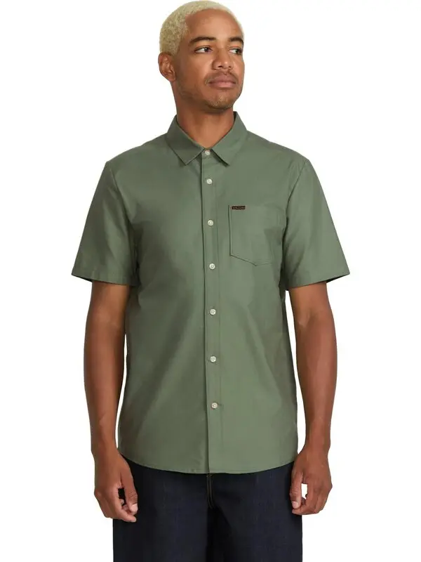 Volcom Veeco Oxford Short Sleeve Shirt - Light Olive