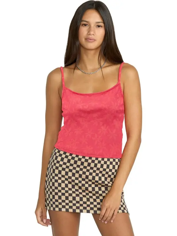 Volcom Floral Jacquard Tank - True Red