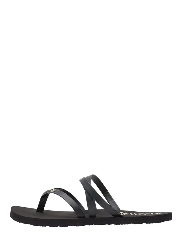 Volcom Easy Breezy Ii Hawaii Flip Flops - Black Out