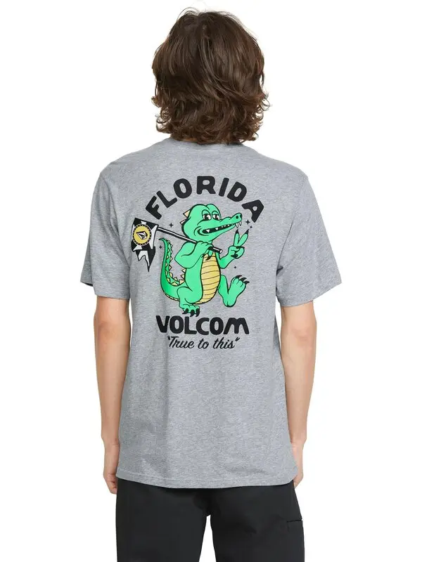 Volcom Gatornation Short Sleeve Tee - Heather Grey