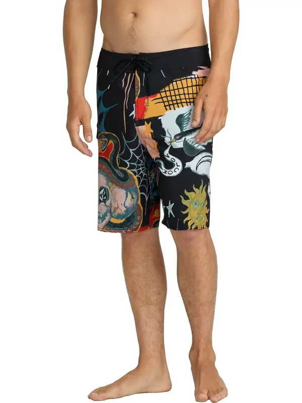 Volcom Featured Artist Seth Conboy Mod Board Shorts - Black