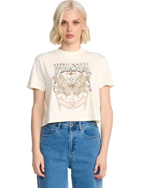 Volcom Dial Crop Tee - Bone