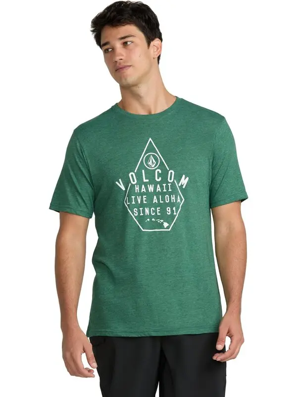 Volcom Lined Up Short Sleeve Tee - Forest Heather