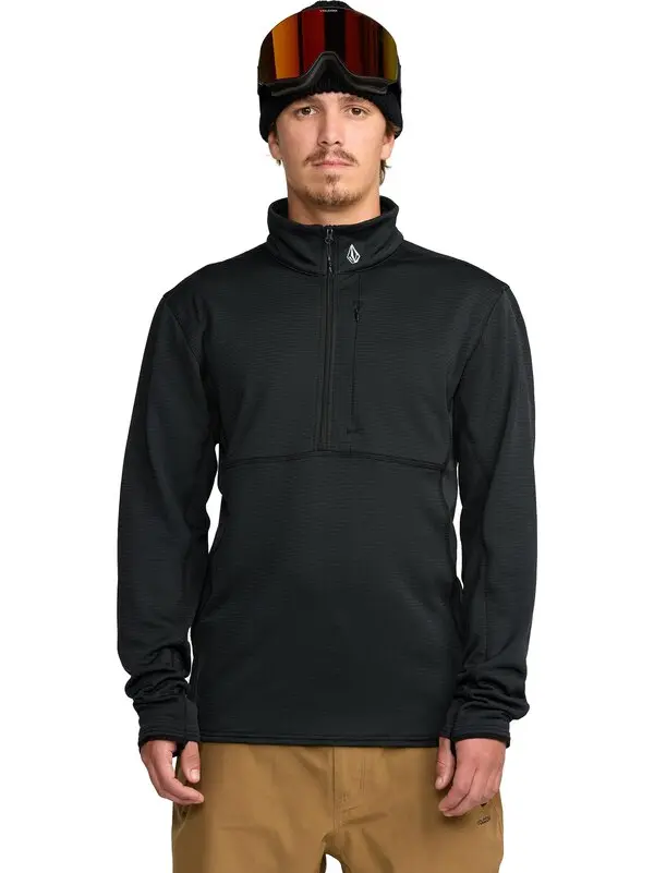 Volcom Gridlock Mockneck Pullover - Black